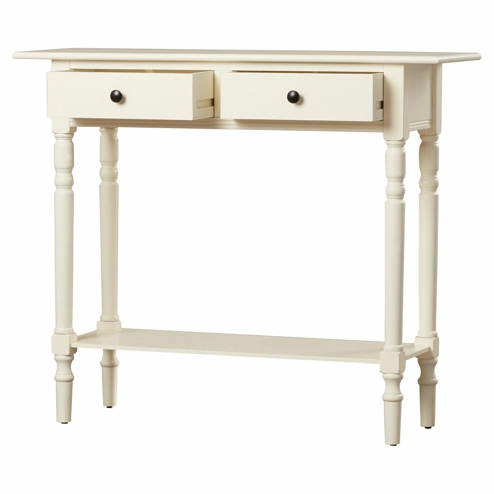 Off White Wooden Console Table Sofa Furniture Hallway Accent Storage ...