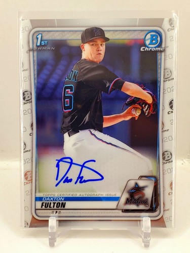 2020 Bowman Chrome 1st Daxton Fulton Base Auto Marlins Dax ROOKIE ...