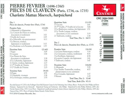 PIERRE F‚VRIER: PIŠCES DE CLAVECIN NEW CD 44747308425| eBay