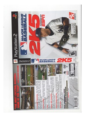 Major League Baseball 2K5 PS2 ARTWORK ONLY Authentic Original | eBay