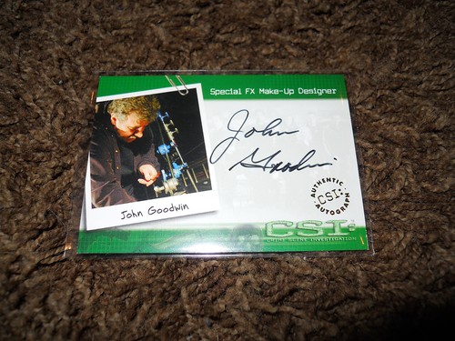 CSI Autograph Trading Card Very Limited John Goodwin Special FX Make-Up ...