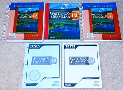 BJU Bob Jones 12th grade Writing Grammar 12 SET English COMPLETE SET ...