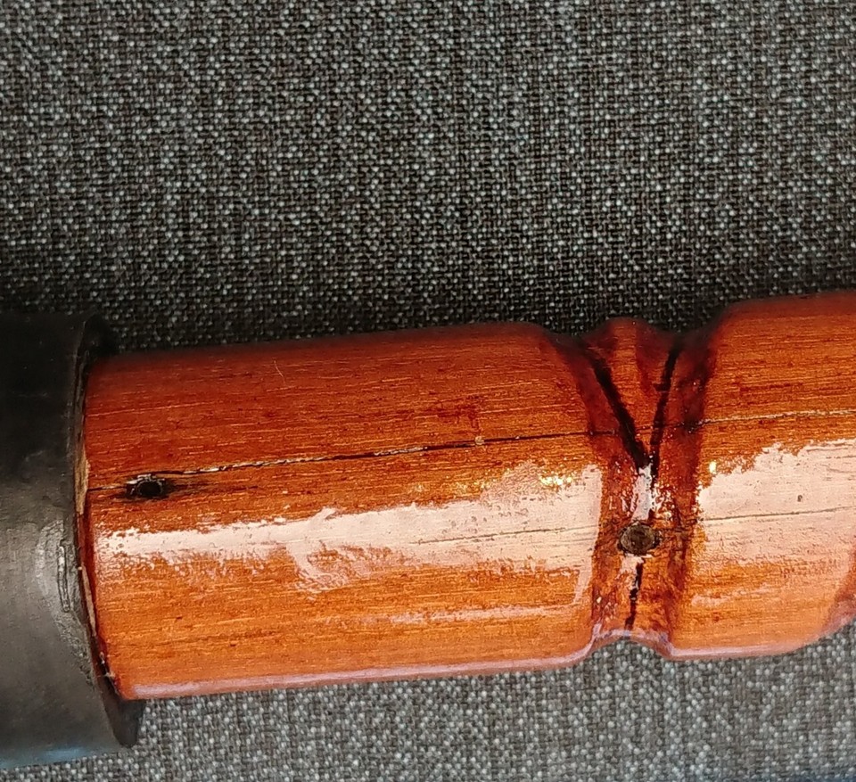 Walking support,cane,heavy,strong,self defense,hand carved, thread ...