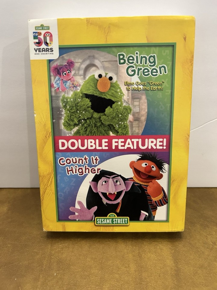 Sesame Street DVD Double Feature, Count It Higher And Being Green, Elmo ...