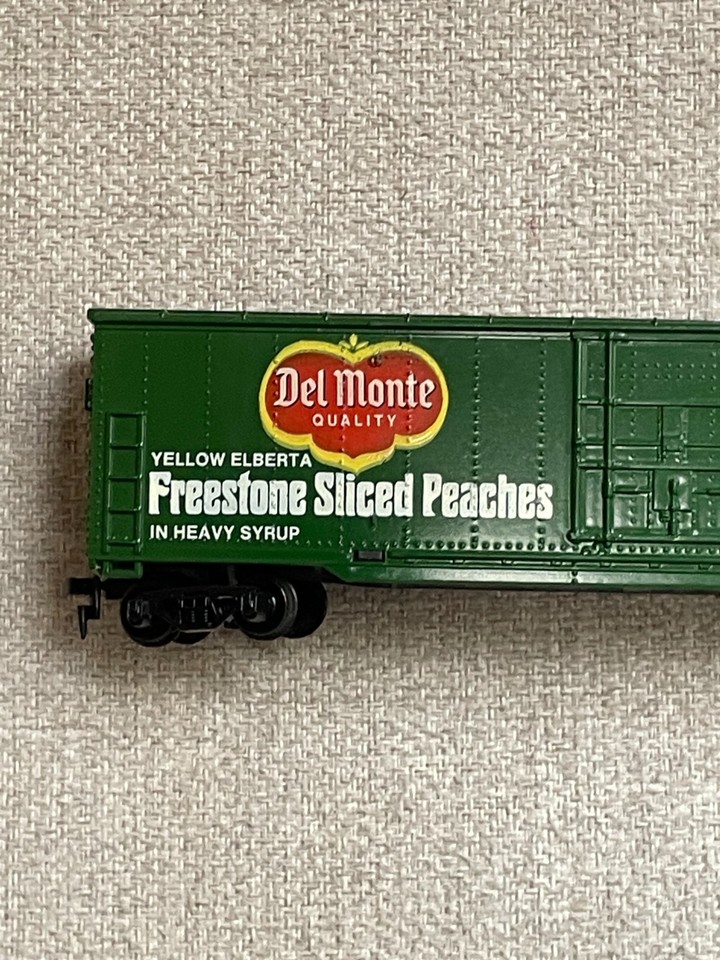 RARE TYCO MODEL TRAIN DELMONTE FREESTONE SLICED PEACHES 50' HO BOX CAR ...