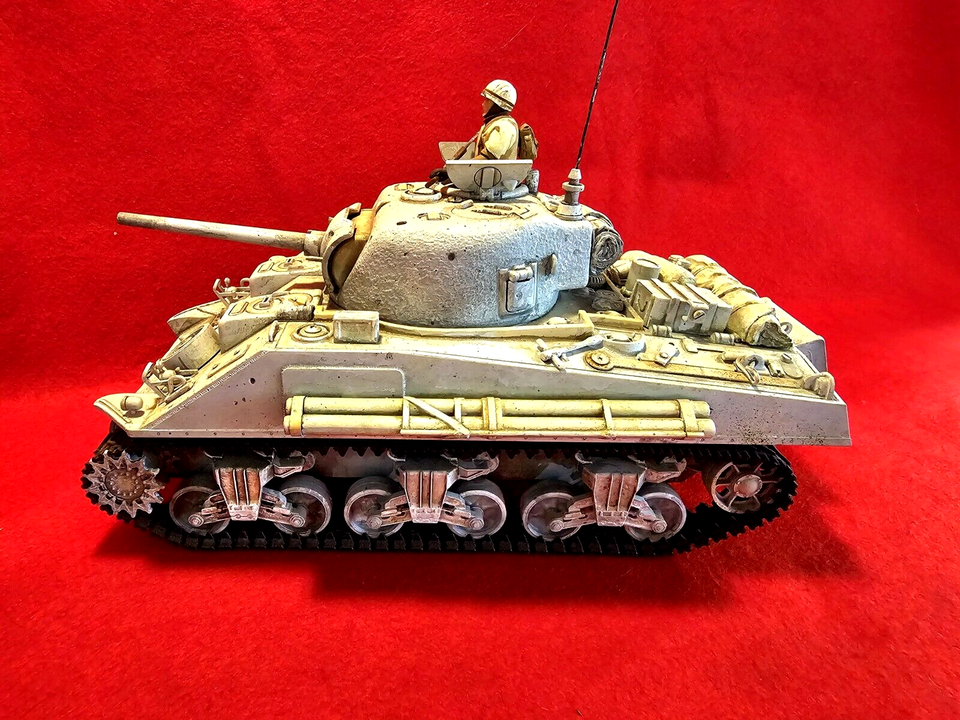 Customized 21st Century Toys 1:18 WWII Sherman Tank W/ Commander | eBay