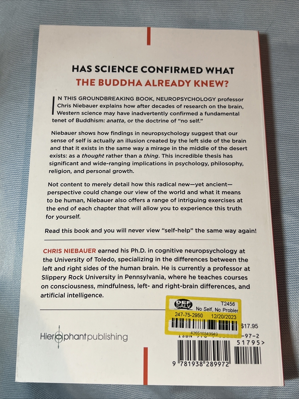 No Self, No Problem : How Neuropsychology Is Catching up to Buddhism by ...