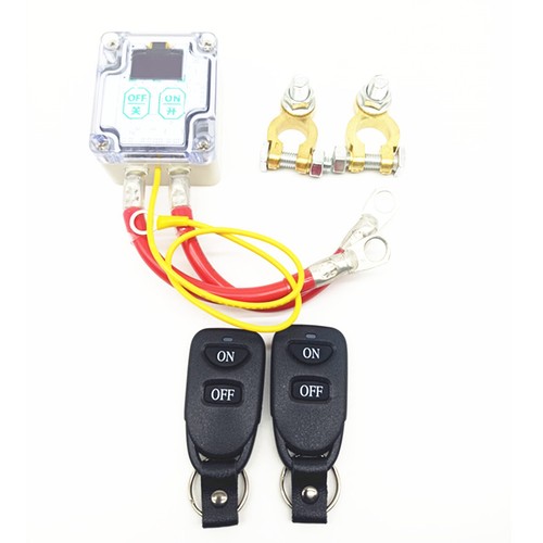 Car Battery Cut-off Disconnect Master Kill Switch w/2 Wireless Remote ...
