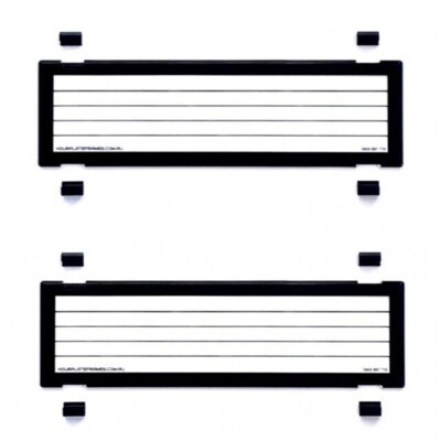 QLD Dual Slimline Number Plate Covers Set Black Lines Front & Rear ...