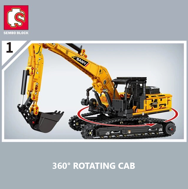 Building Blocks Excavator kids toy loader model bricks Gifts | eBay