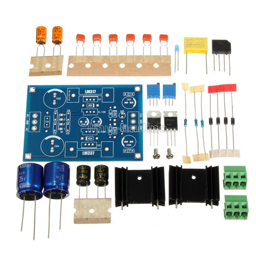 LM337 LM317 DIY Adjustable Filtering Power Supply AC/DC Voltage ...
