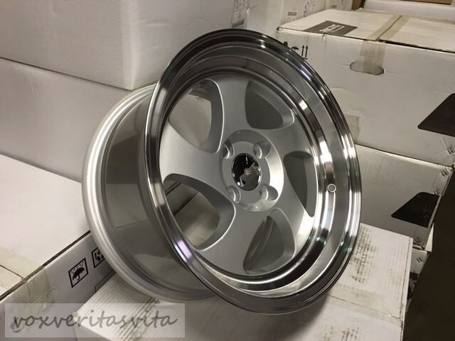 15" SWIRL TMB STYLE WHEELS RIMS SILVER 4 LUG 4X100 BRAND NEW SET OF 4 ...
