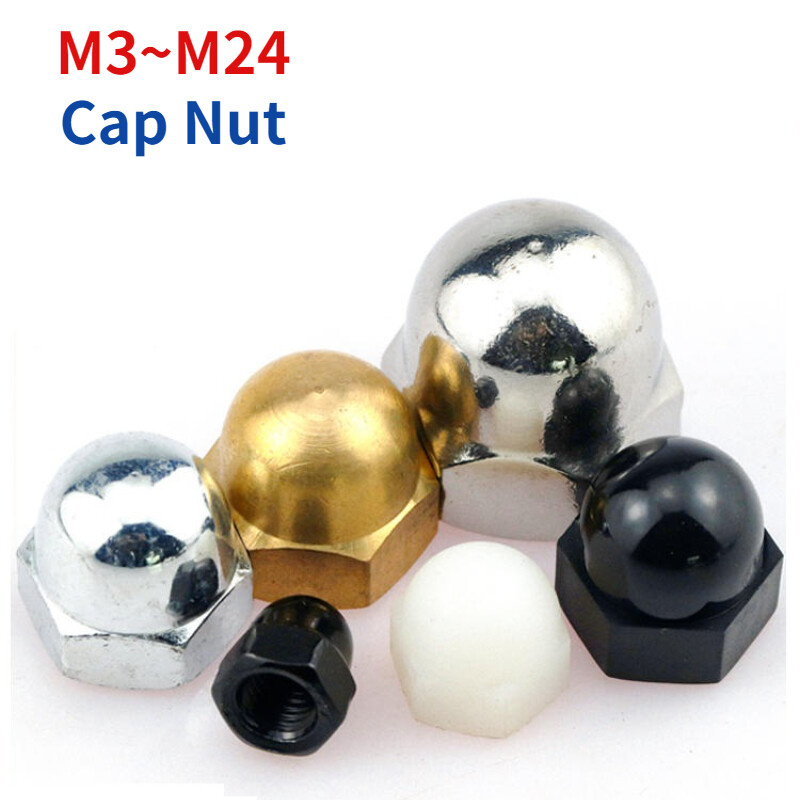 Nylon/Carbon Steel/Stainless Steel/Brass Cap Nuts Cover Dome Nuts M3 ...