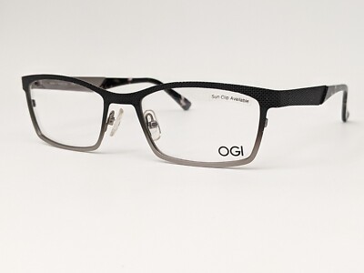 OGI Evolution 4508 1648 Rectangle Eyeglasses Frames: Black & Silver ...