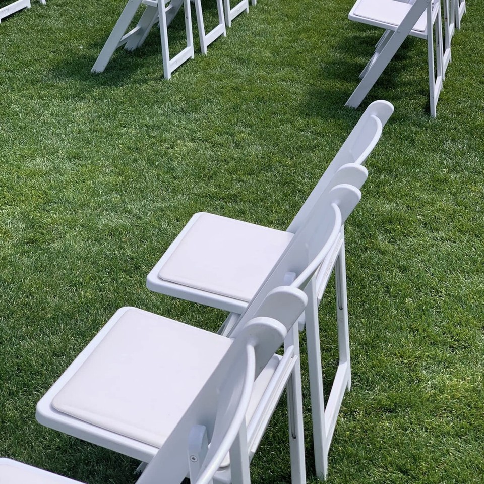 Set of 4 Folding Event Chairs Plastic Outdoor Chair for Weddings ...