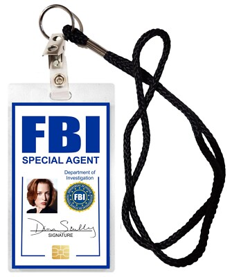 FBI Dana Scully X files ID/Security Badges Novelty HALLOWEEN COSTUME ...