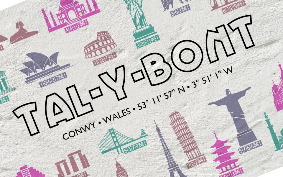 A3 PRINT - Tal-y-Bont, Conwy, Wales - World Landmarks | eBay