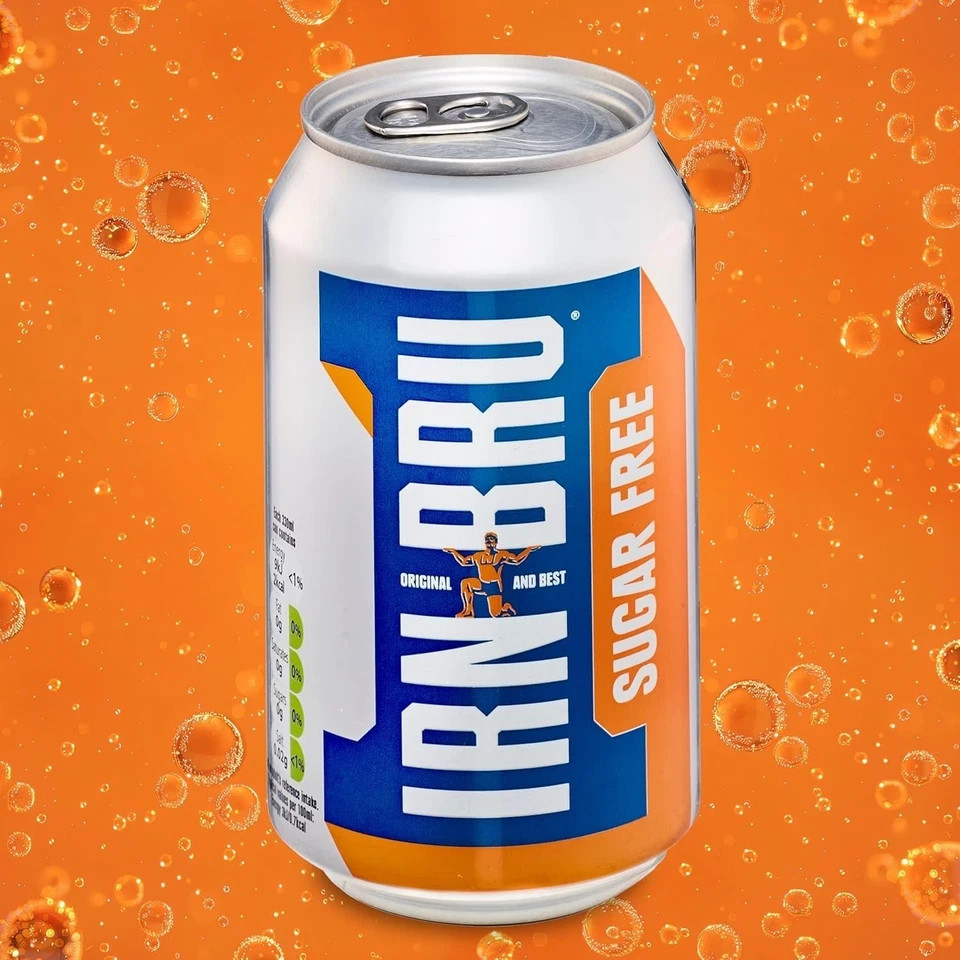 IRN-BRU Sugar-Free Diet, 24 Pack Zero No Sugar & Low Calorie 24 x 330ml ...