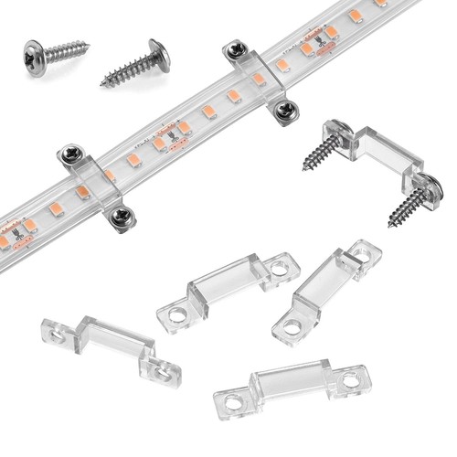 100 Pack LED Strip Light Mounting Brackets LED Strip Light Holder LED ...