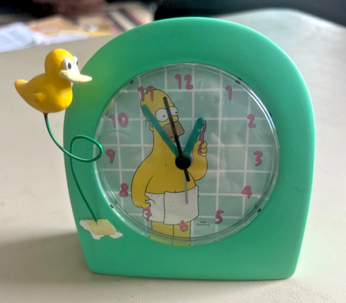 RARE HOMER SIMPSON "Taking a Shower" 2002 ALARM CLOCK” - NEW-NO BOX ...