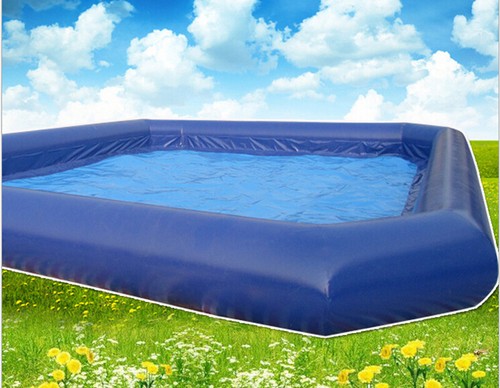 Square PVC Inflatable Swimming Pool Family Giant Summer Outdoor 23x23ft ...