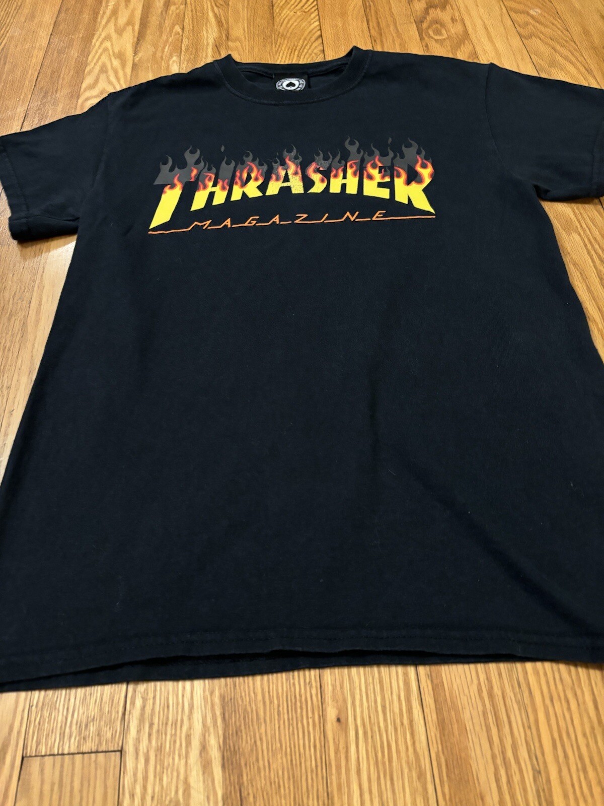 Thrasher Magazine Logo Flames Skateboard T Shirt (Adu… - Gem