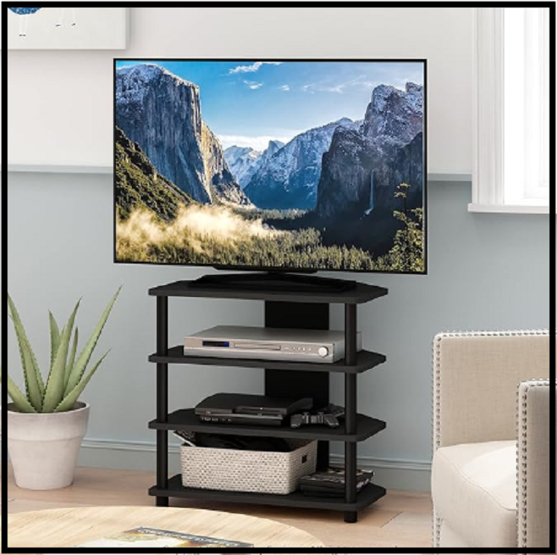 Audio Component Rack Tower Media Stereo TV Stand Equipment Shelves ...