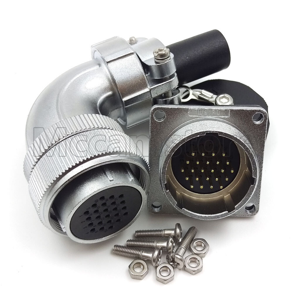 Weipu WS28 5A 24 pin Waterproof Elbow Plug socket,Aviation Cable Wire ...