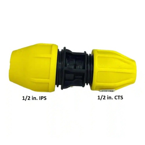 Home Flex 1/2 In. Ips To 1/2 In. Cts Underground Yellow Poly Gas Pipe ...
