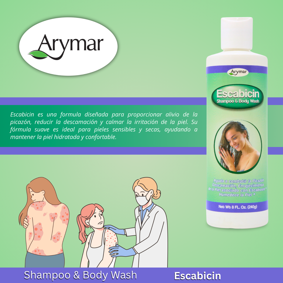 Arymar Escabicin Shampoo & Bodywash Fights Scabies - 8 oz | eBay