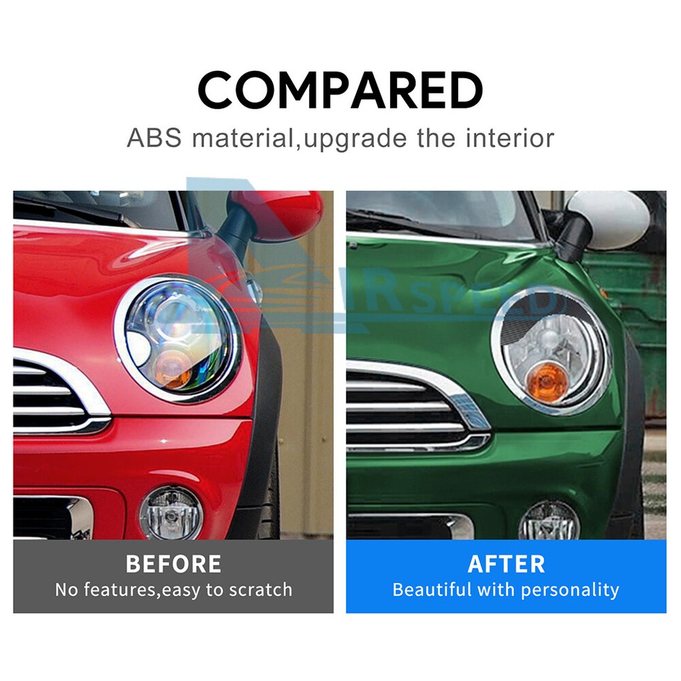 For Mini Cooper R55 R56 R57 R58 R59 Headlight Eyelid Stickers Matte ...