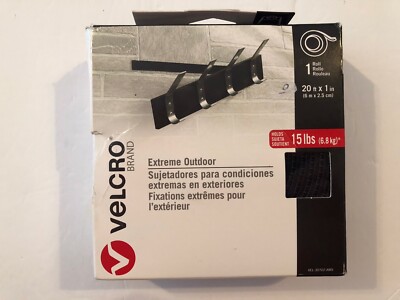 VELCRO Extreme Outdoor Mounting Tape 20Ft x1 In, Holds 15 lbs Strong ...