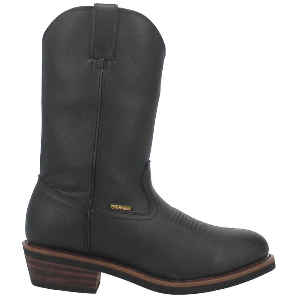 Dan Post Albuquerque Black Leather Round Toe Western Cowboy Boot (USA ...