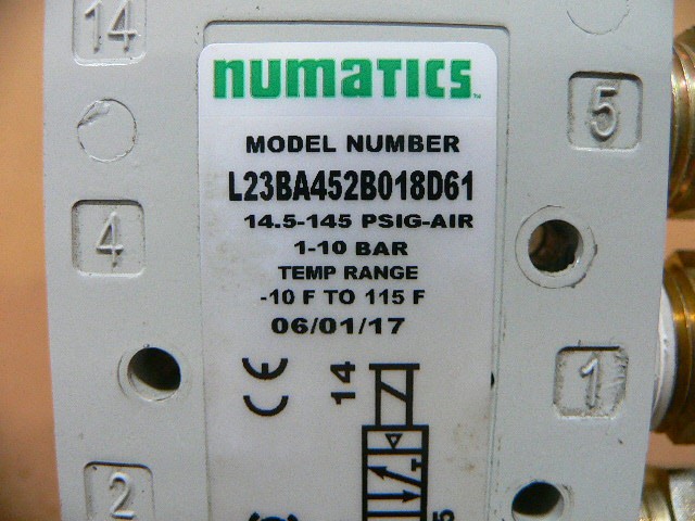 Numatics L23ba452b018d61 Single Solenoid Air Pilot Valve 3/8" Ports | eBay