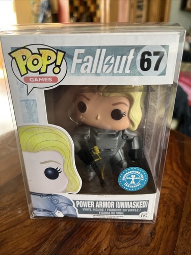 Funko Pop #67 Power Armor Unmasked Figure Fallout Vaulted | eBay UK
