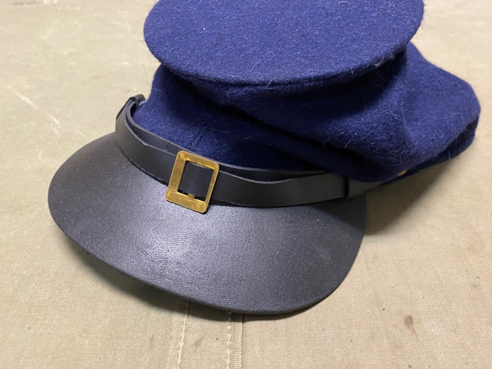 CIVIL WAR US UNION BLUE WOOL ENLISTED KEPI FORAGE BUMMER CAP HAT ...