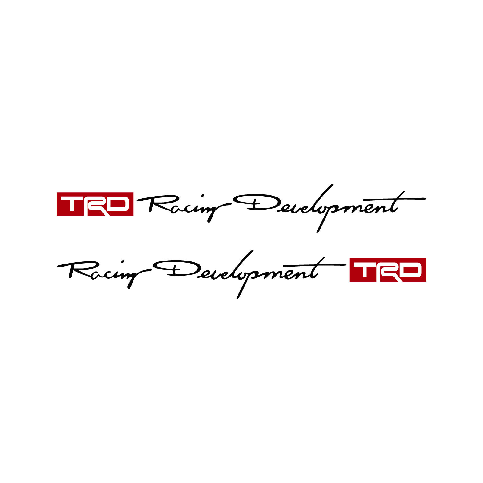 Pair (Left and Right) TRD Racing Development Decal Vinyl Sticker for ...