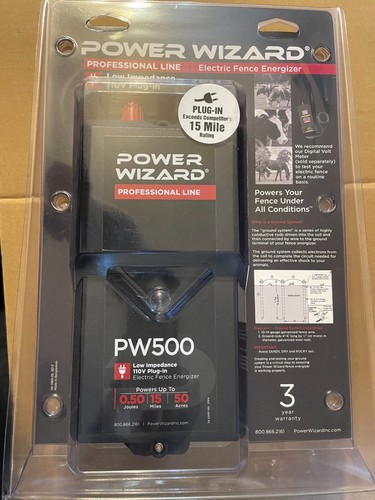 Power Wizard PW500 110V Plug-In Electric Fence Charger (Sealed/Unused ...