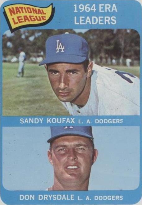 1965 O-Pee-Chee - League Leaders Sandy Koufax, Don Drysdale #8 for sale ...