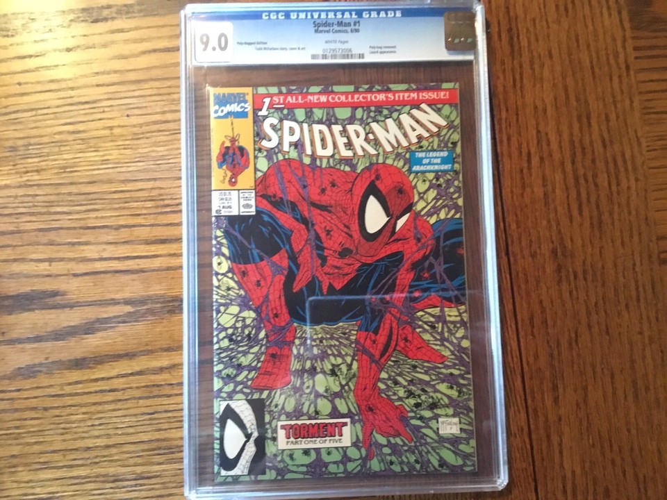 Spider-man #1 8/90 (Lot Of 3) CGC 9.8 Silver, CGC 9.8 Green, CGC 9.0 ...