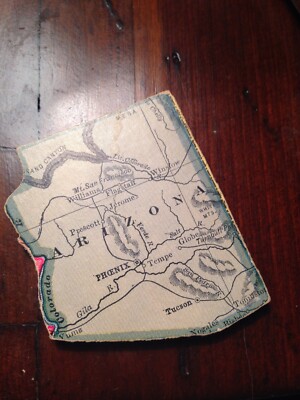 State of Arizona state Map Craft scrapbook Wooden cutout Wood Crafting ...