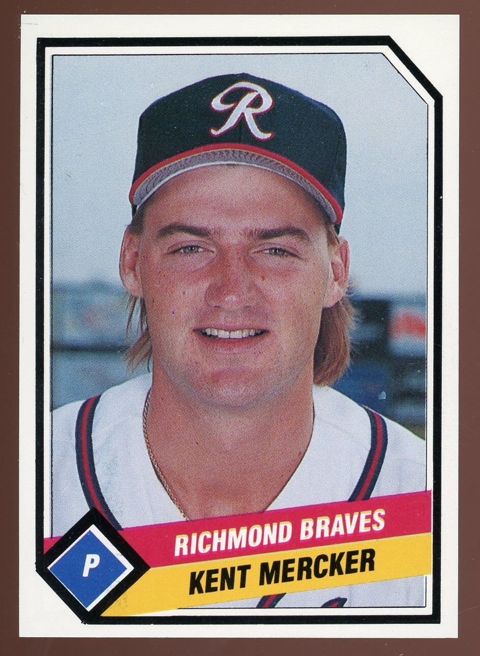 1989 CMC Richmond Braves Team Issue KENT MERCKER RC BRAVES BROWNSBURG ...