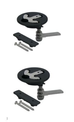 2 x Nylon Latch with Stainless Steel Handle T-Handle Reinforced Latch ...