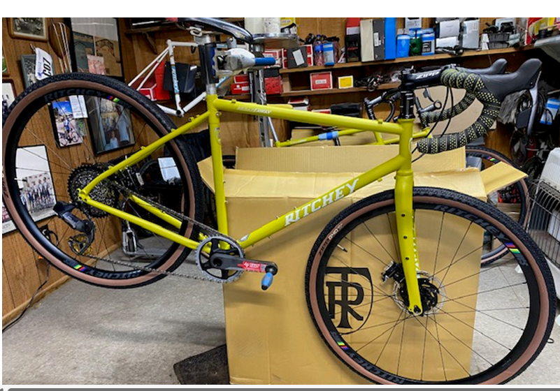 Ritchey Outback Breakaway Frameset - 700c, Steel, Blue, yellow w/Travel ...