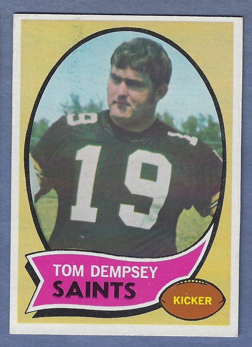 1970 Topps Football #140 Tom Dempsey Rookie Card Saints Ex | eBay