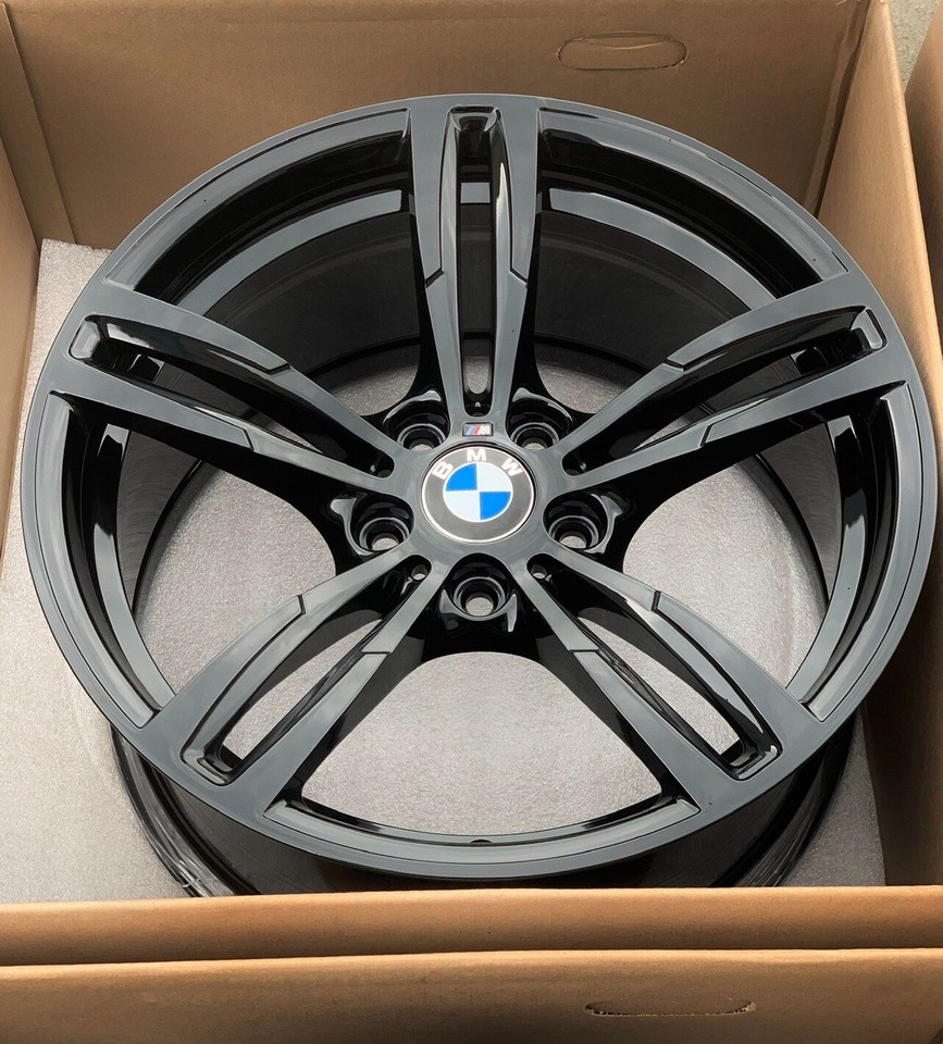 19" BMW M2 M3 M4 Factory OEM 437M 437 M Gloss Black Wheels Rims 335 435 ...