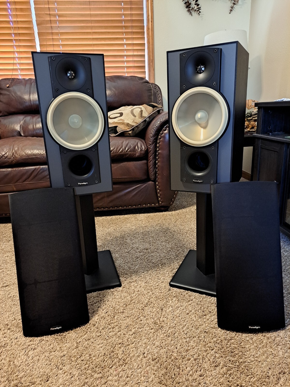 💥Paradigm Titan Monitor V.5 speakers black Tested Sounds Amazing w ...