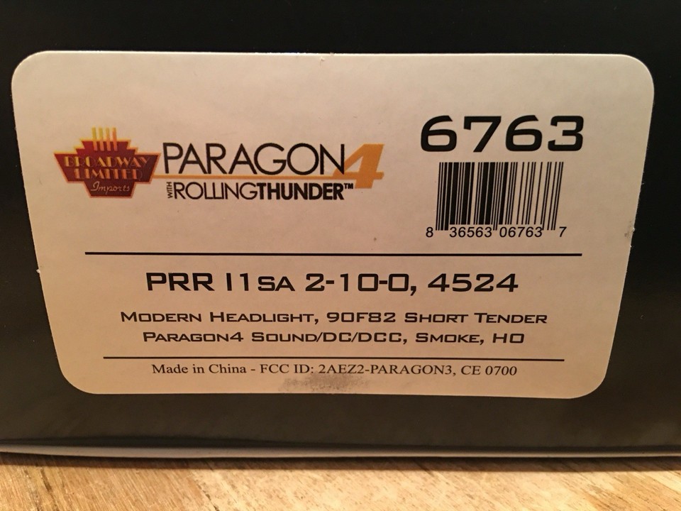 HO Broadway Limited 6763 Pennsylvania I1sa 2-10-0 Locomotive PRR #4524 ...