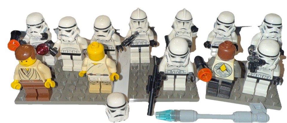 Lego Star Wars Minifigure Lot 13 Figures with extra helmet & weapons | eBay