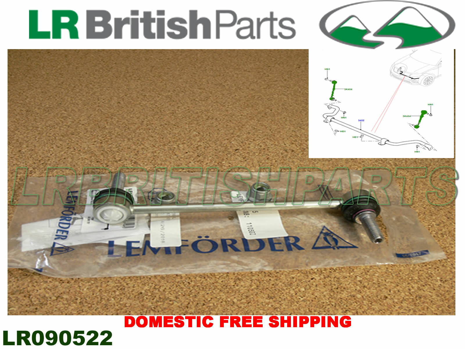 LAND ROVER FRONT STABILIZER BAR LINK RANGE ROVER VELAR LR090522 NEW ...